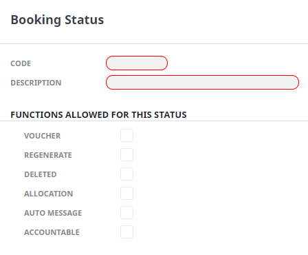 Booking Status