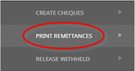 Print Remittances/Cheques/Cheque Remittances