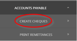 A.P. Create Cheques