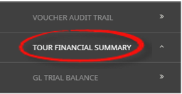 Tour Financial Summary Report