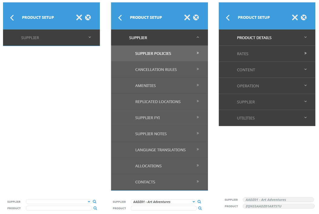 About the Tourplan-NX Menu