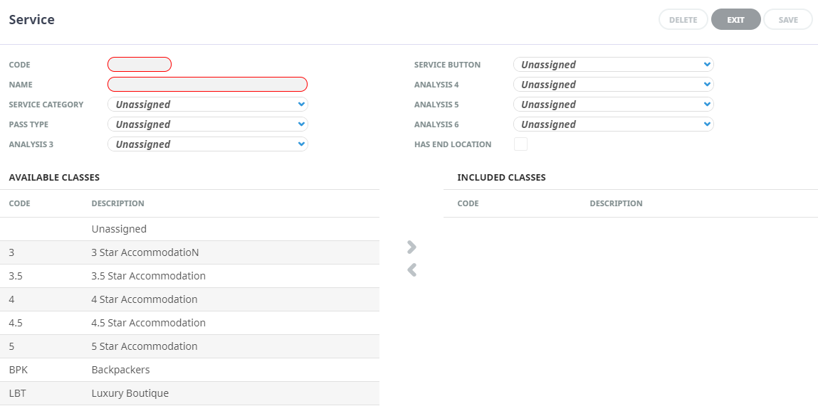 Create a Product Service Type