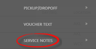 Service Notes