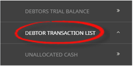 Debtor Transaction List